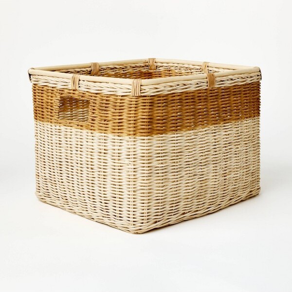 Threshold designed w/Studio McGee Two Tone Rattan Cube Basket ...