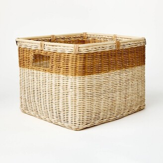 Threshold designed w/Studio McGee Two Tone Rattan Cube Basket ...
