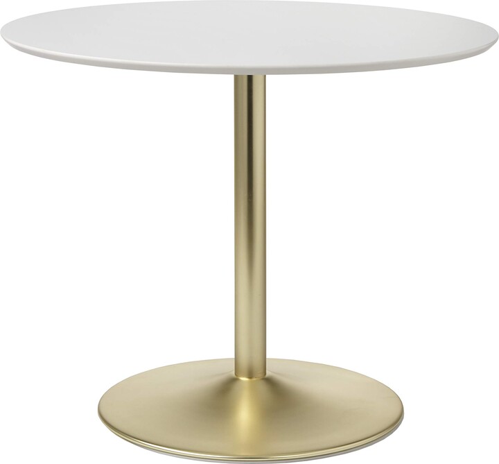 TMS Target Marketing Systems Pisa Round Dining Table with Chrome Plated ...