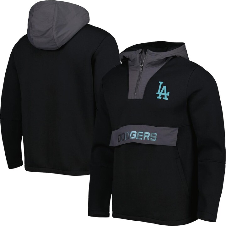 Men's LevelWear Black Los Angeles Dodgers Ruckus Quarter-Zip Hoodie - ShopStyle
