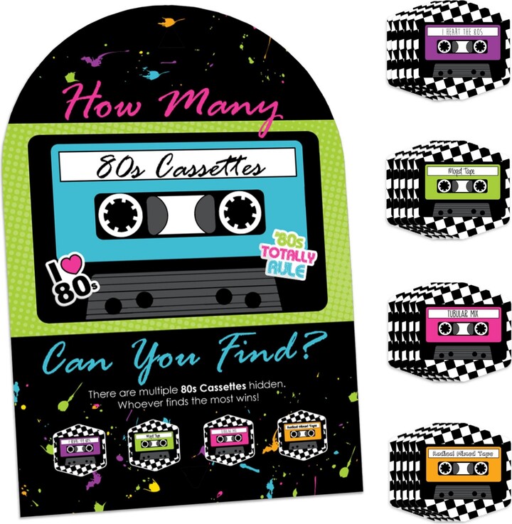 Big Dot Of Happiness 80's Retro - Totally 1980s Party Scavenger Hunt ...