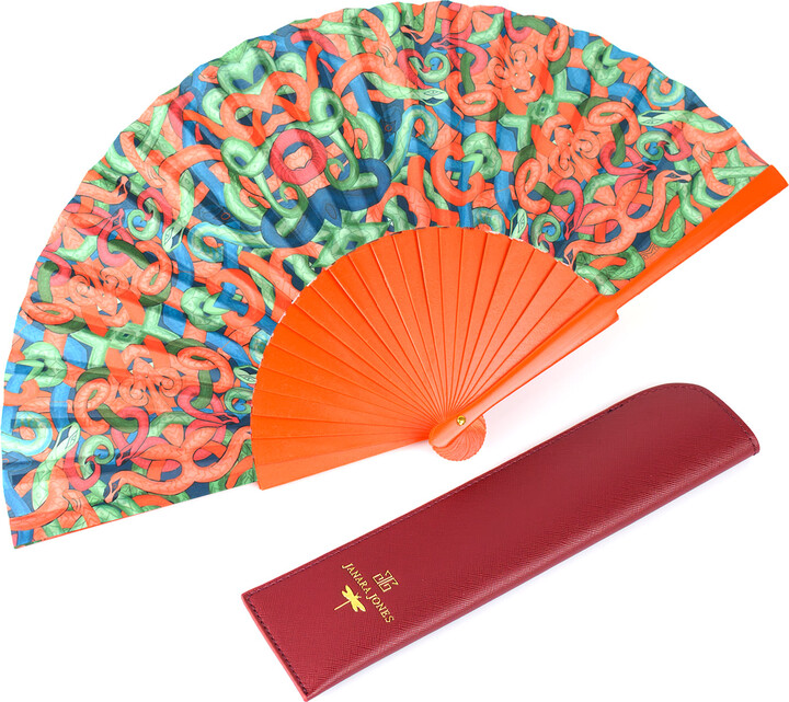 Janara Jones Snakes Orange Hand Fan - ShopStyle Rolling Luggage