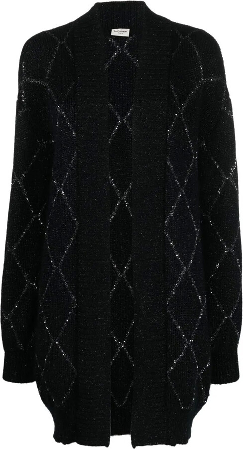 Saint Laurent Metallic-Threading Cardi-Coat - ShopStyle Cardigans