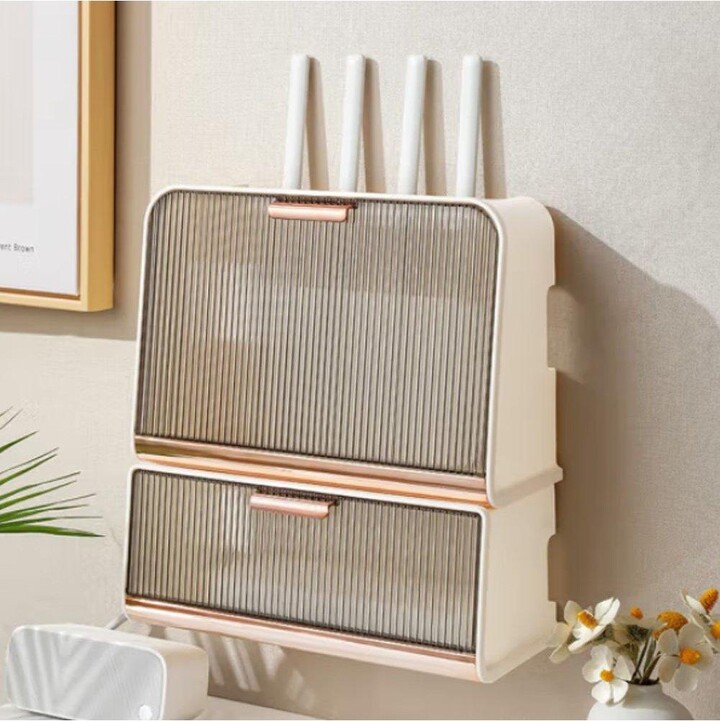 Living and Home 2 Compartment Storage Box for Power Strip and Wi-Fi ...