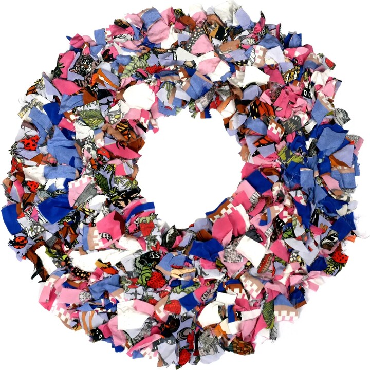 KAPDAA - The Offcut Company - Fabric Wreath - Multicolor - Blue, Pink ...