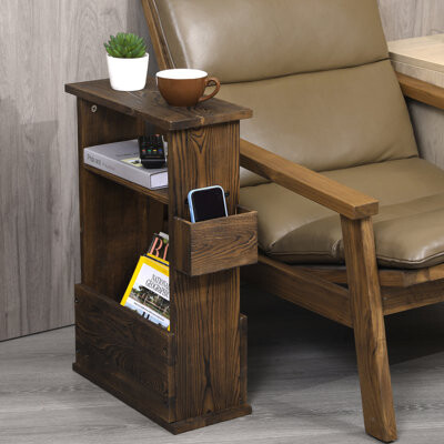 Millwood Pines Delya Solid Wood Rustic Narrow Magazine Rack - ShopStyle ...