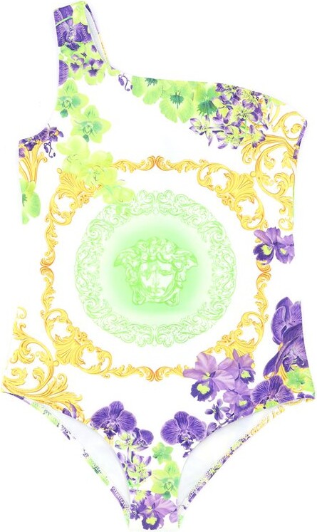 Versace Children Baroque Pattern One-Shoulder Swimsuit - ShopStyle ...