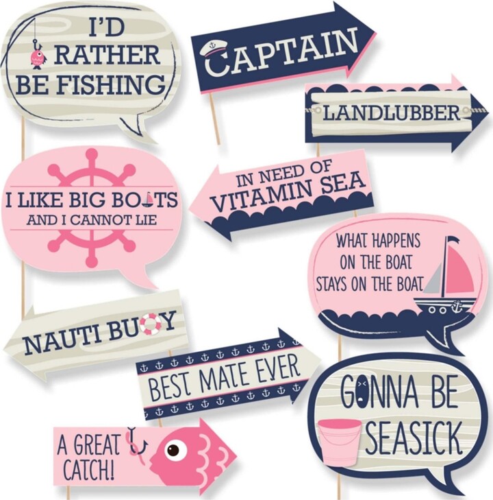 Big Dot of Happiness Funny Ahoy - Nautical Girl - Party Photo Booth ...