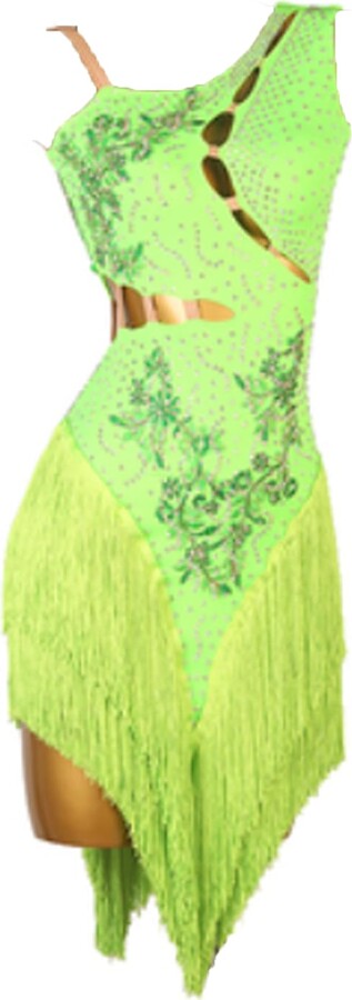 YDHTIZ Embroidery Latin Dress Hollow Ballroom Cha Cha Competition ...