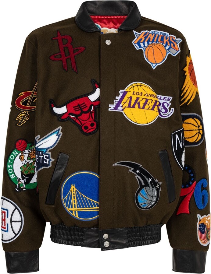 Jeff Hamilton x NBA Collage wool jacket - ShopStyle