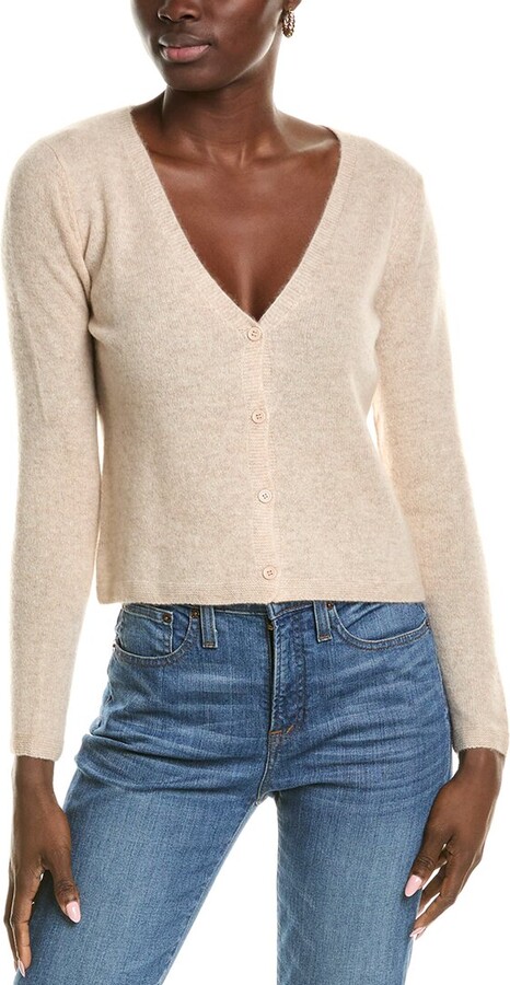 Sofia Cashmere Modern V-Neck Cashmere Cardigan - ShopStyle