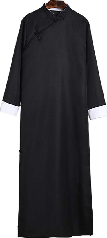 HAORUN Men Chinese Traditional Robes Coat Suit Kung Fu Tai Chi Long Red ...