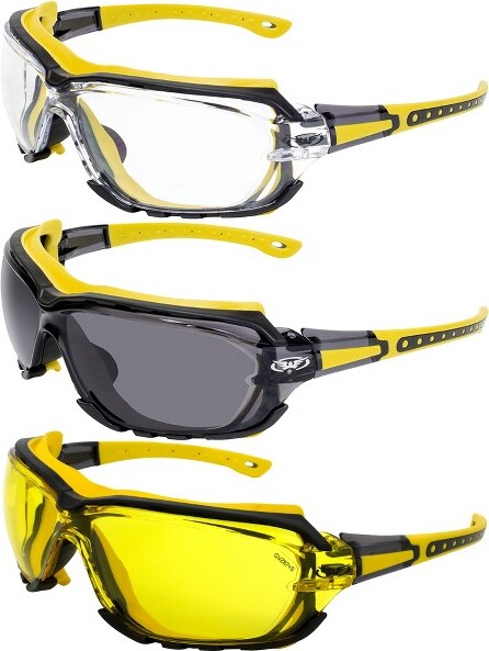 Global Vision Eyewear 3 Pairs of Global Vision Octane Safety Motorcycle ...