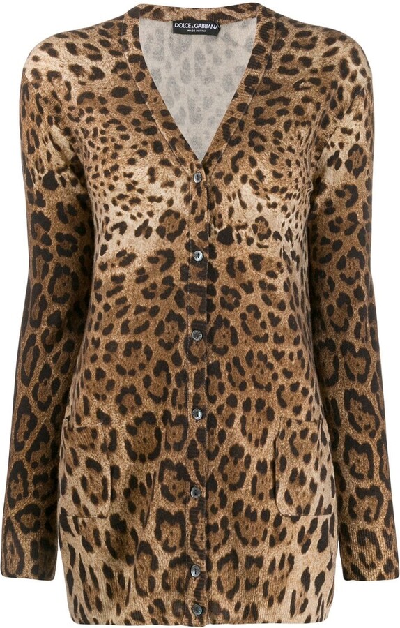 Dolce & Gabbana Leopard-Print Cardigan - ShopStyle