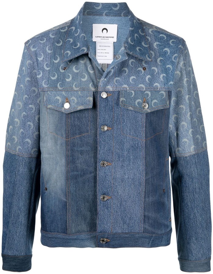 Marine Serre Crescent Moon denim jacket - ShopStyle
