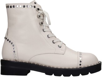 Stuart Weitzman Mila Lift Leather Combat Boots - ShopStyle