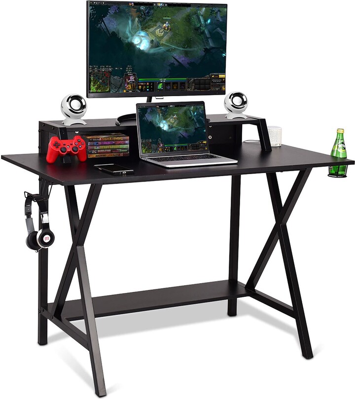 48 Inch Gaming Desk Professional E-Sport Gamer Table Workstation ...
