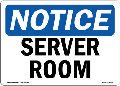 SignMission Server Room Sign - ShopStyle Home Office