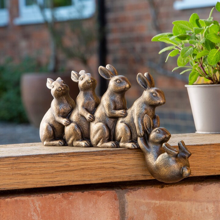 Dunelm 5 Bronze Rabbit Garden Ornament Brown - ShopStyle