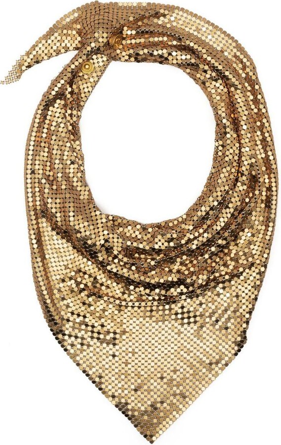 Rabanne 'Chainmail' Scarf In Lightweight Pixelated Chain Mesh ...