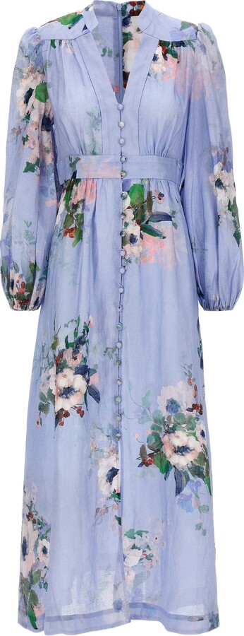 Zimmermann Everley Plunge Midi Dresses - ShopStyle