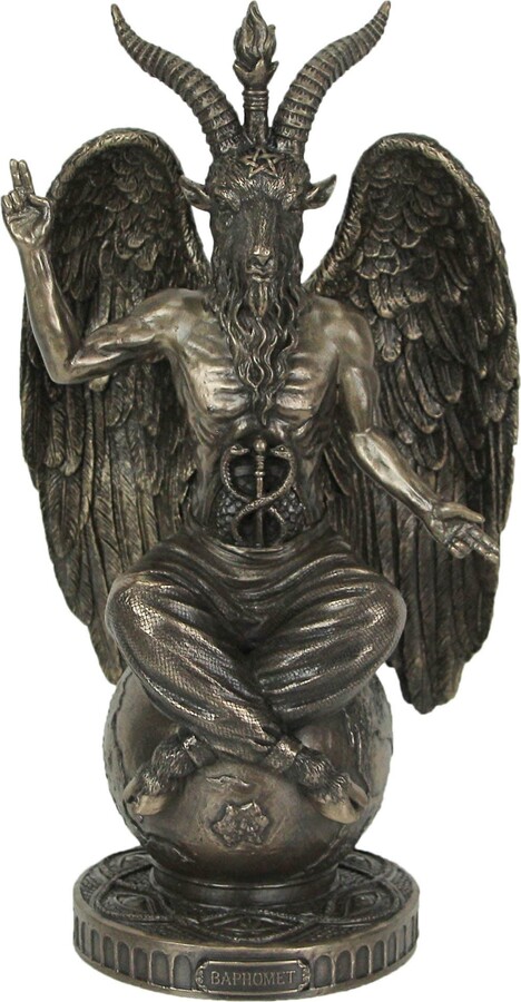 Veronese Design Baphomet Sabbatic Goat Idol Sitting On Globe Statue ...