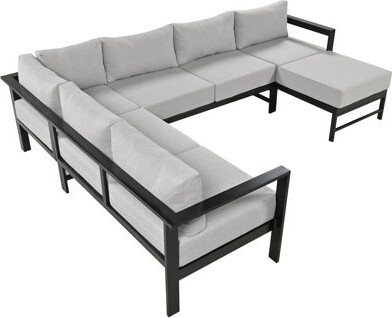 Latitude Run U-Shaped Multi-Person Outdoor Sofa Set, Suitable For ...