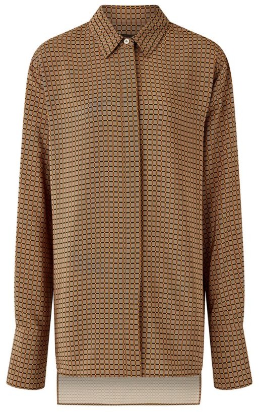 Joseph Check Bold Blouse - ShopStyle Tops