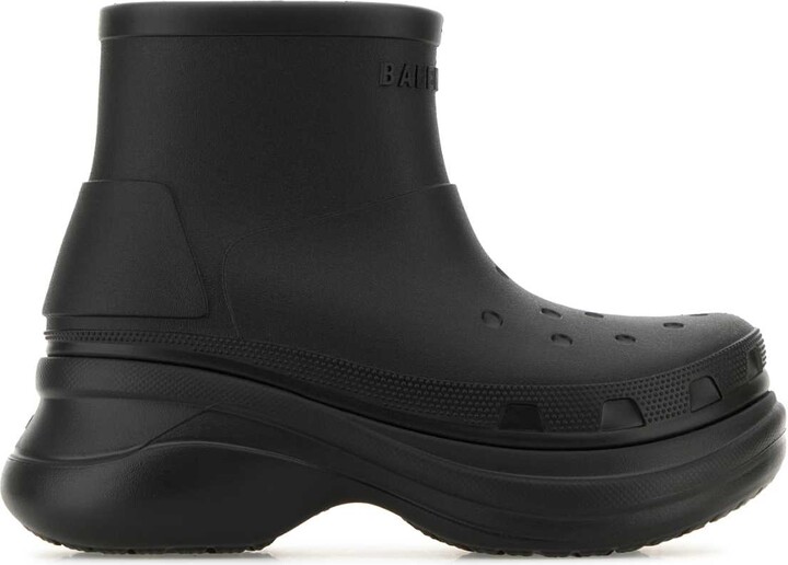 Balenciaga Black Rubber X Crocsâ ¢ Ankle Boots - ShopStyle