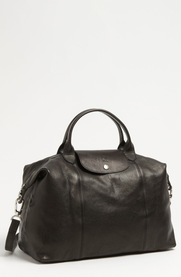 Longchamp 'Le Pliage Cuir' Leather Handbag - ShopStyle Shoulder Bags