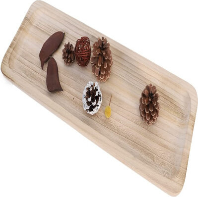 Millwood Pines Rectangular Wood Tray Rustic Wood Serving Tray Long ...