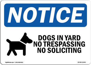 SignMission Dogs in Yard No Trespassing Sign with Symbol - ShopStyle ...