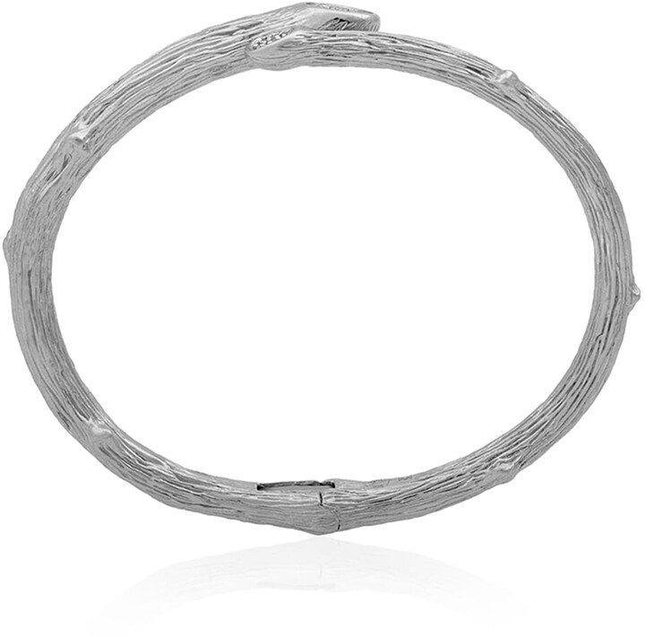 Michael Aram Enchanted Forest Diamond Hinge Bangle in Sterling Silver - ShopStyle Fine Bracelets