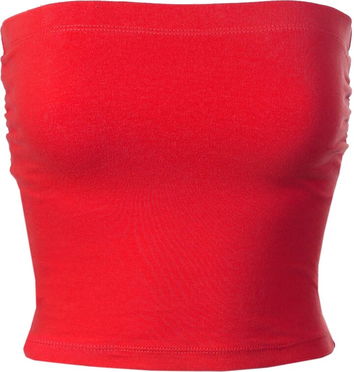 MixMatchy Women's Solid Casual Summer Side Shirring Scrunched Double ...