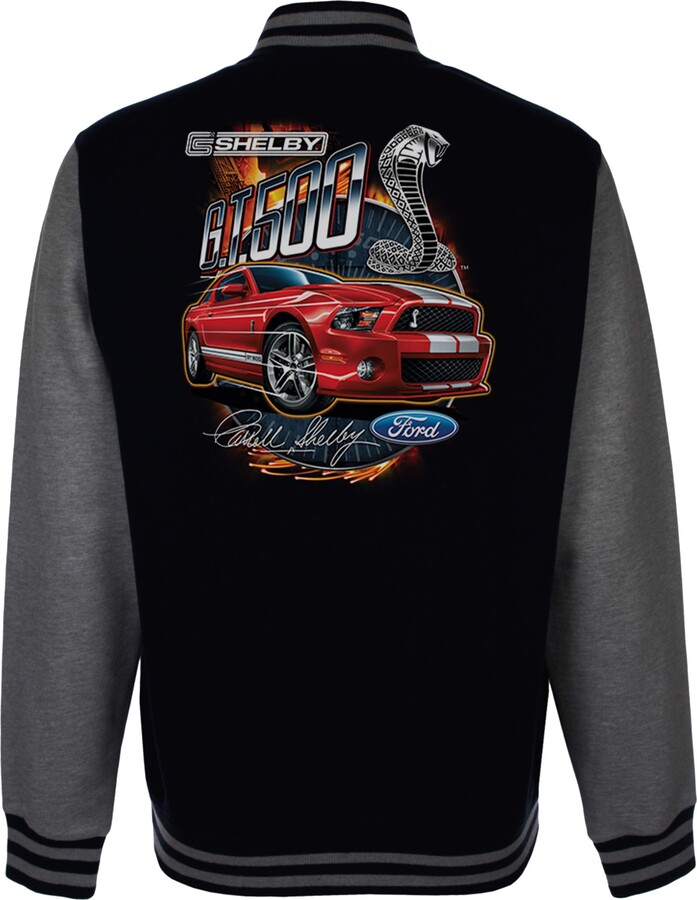 Velocitee Speed Shop Mens Varsity Jacket Official Shelby Mustang GT500 ...
