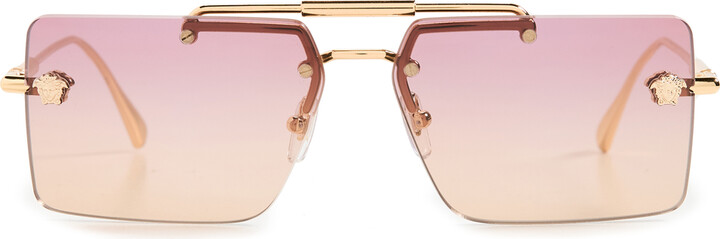 Versace Medusa Rimless Sunglasses - ShopStyle