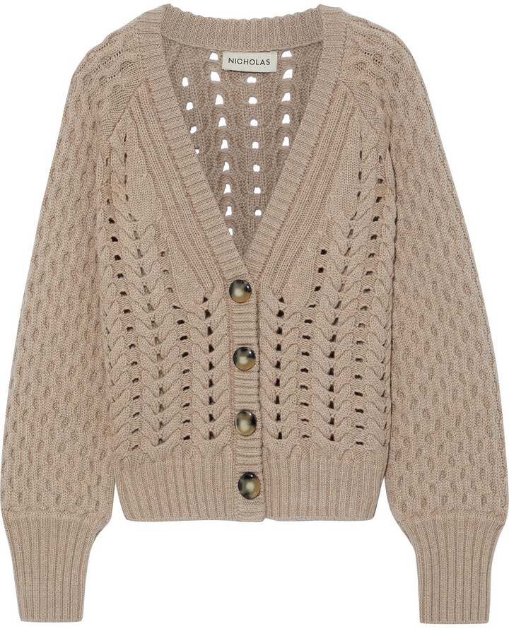 Nicholas Savva Cable-knit Merino Wool Cardigan - ShopStyle