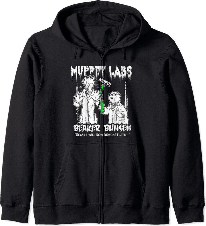 Disney The Muppets Beaker & Bunsen Vintage Muppet Labs Zip Hoodie ...