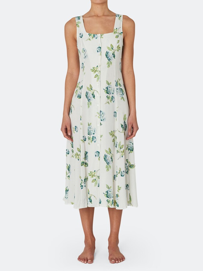 ROLLA'S Claire Hydrangea Midi Square Neck Dress - ShopStyle