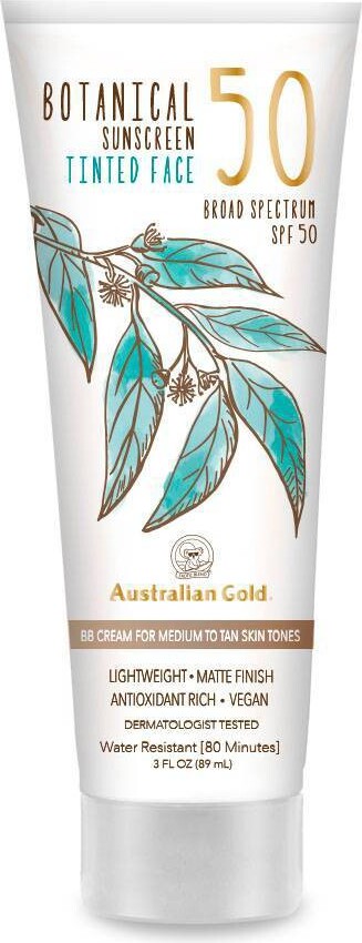 Australian Gold Botanical Tinted Face Sunscreen Lotion - Medium To Tan ...