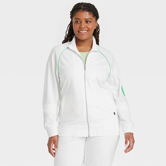 Houston White Adult Lightweight Tricot Piping Bomber Jacket - White ...