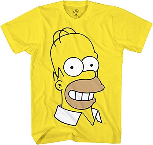 The Simpsons Men's Homer Simpson Classic Shirt Homer Big Face Tee ...