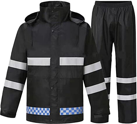 SINYOR Hi Vis Reflective Rain Gear For Men Waterproof Work Rain Jackets ...