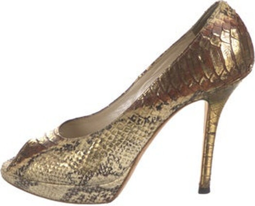 Christian Dior Python Animal Print Pumps - ShopStyle