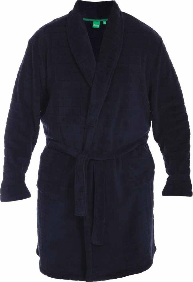 D555 Duke New Quay Super Soft Dressing Gown Ghost Navy - ShopStyle Robes