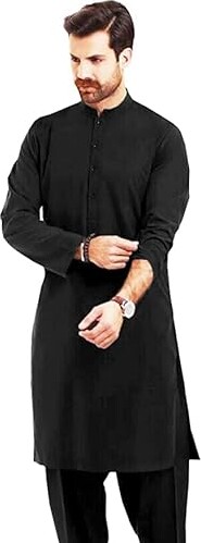 Generic Men's Shalwar Kameez Plain Black White Pakistani - ShopStyle T ...