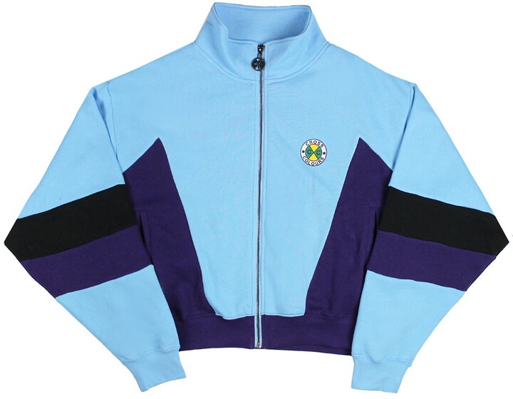 Cross Colours Colorblock Fleece Crop Track Jacket - ShopStyle
