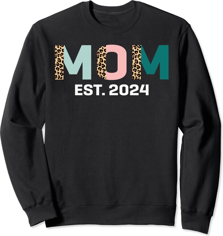 Mom Est 2024 Leopard Soon To Be Mama Mothers Day Mom Est 2024 Leopard ...