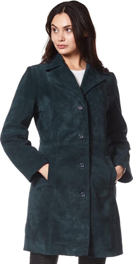 Smart Range Leather TRENCH 3457 Ladies Classic Knee-Length Designer ...