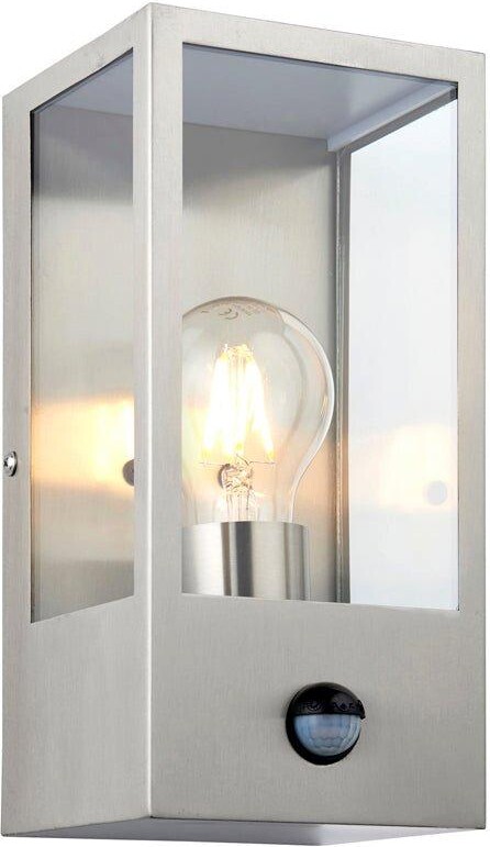 Loops Outdoor Box Lantern Wall Light with PIR Sensor - Automatic ...